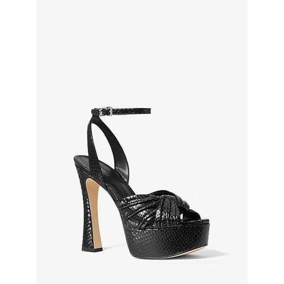 Michael Kors | Shoes | Michael Kors Selena Snake Embossed Leather ...